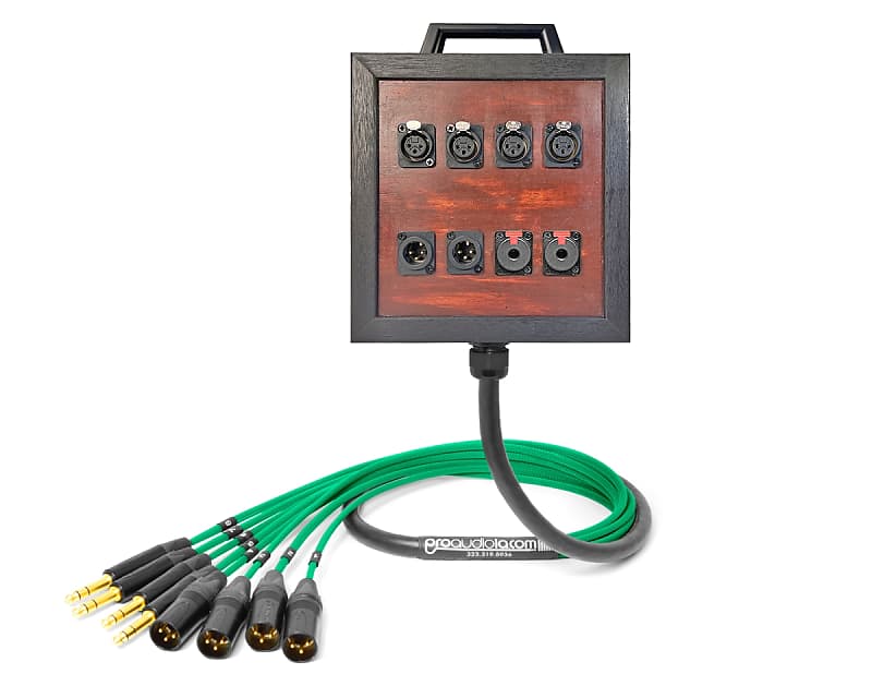 8-Channel Wooden Studio Wall Box / Stage Box | Mogami 2932 & | Reverb