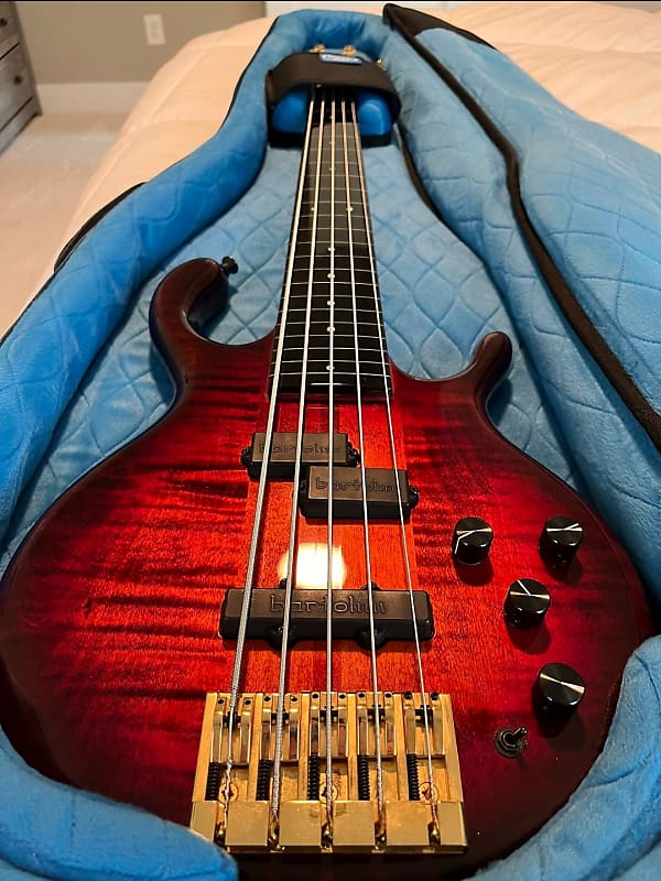 Pedulla Pentabuzz 5-String Fretless Bass Guitar 2007 - Cherry | Reverb