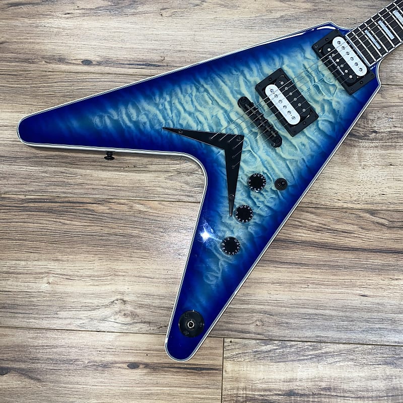 Dean Select series V 2021 Ocean burst quilted maple top | Reverb