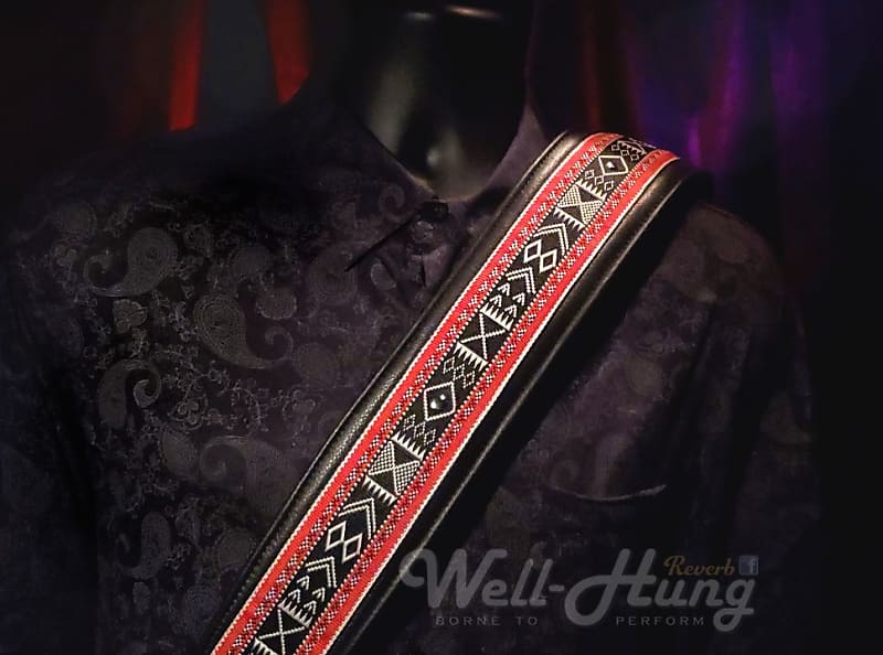 Well-Hung "Angry Tribe" - 3" wide padded black leather | Reverb