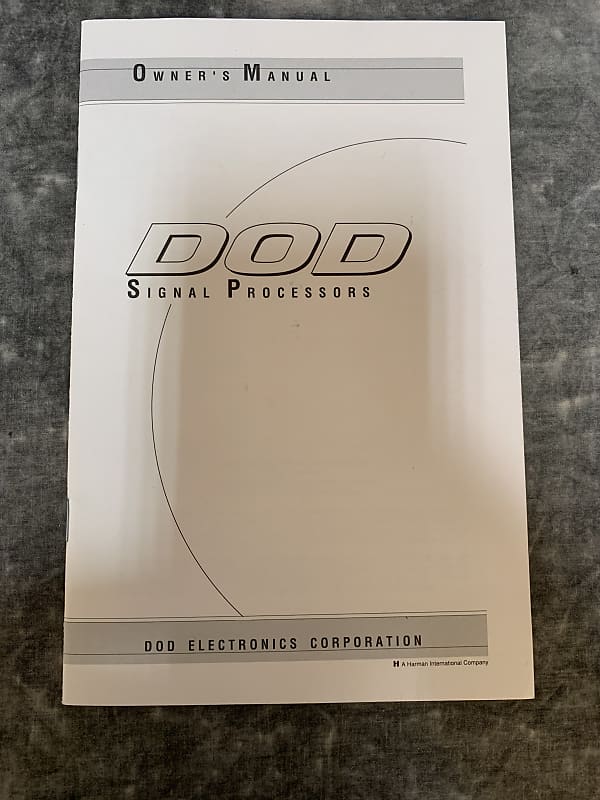 DOD Manual RTA Series II 834 835 844 866 | Reverb