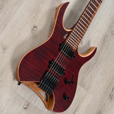 Mayones Hydra Elite 7 Headless 7-String Guitar, 3A Snakewood | Reverb