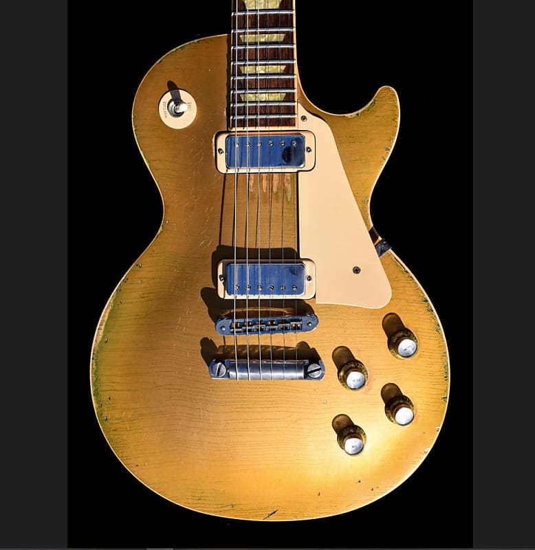 Dax&Co. Heavy Aged Gibson Les Paul Deluxe Goldtop Relic W/ | Reverb