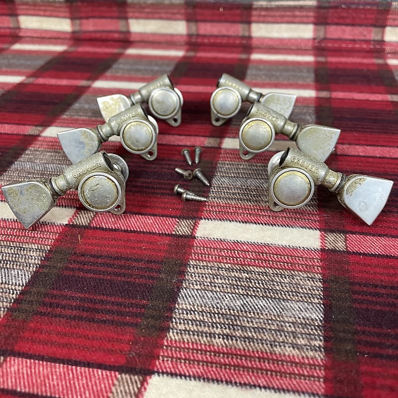 Vintage 1970's Grover 3x3 Nickel Tuners From 1978 Gibson LP | Reverb
