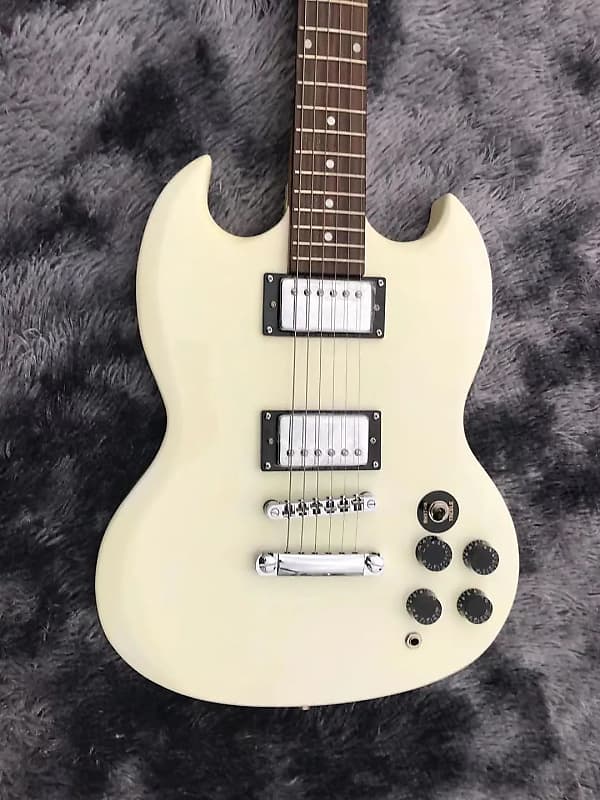 White Custom Guitar HH Pickups, Maple Neck, Rosewood | Reverb