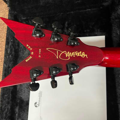 DEAN MADE IN THE USA USA Dime Razorback Flame Top Trans Red | Reverb