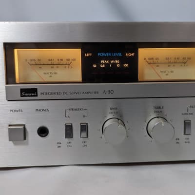Sansui A-80 Stereo Integrated DC Servo Amplifier - 1980 | Reverb