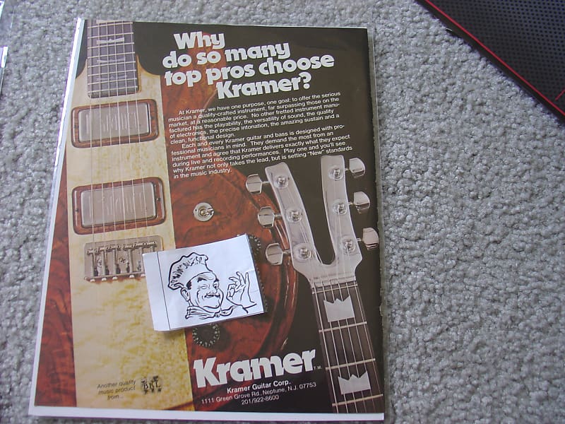 Kramer Vintage Advertisement 1980's | Reverb