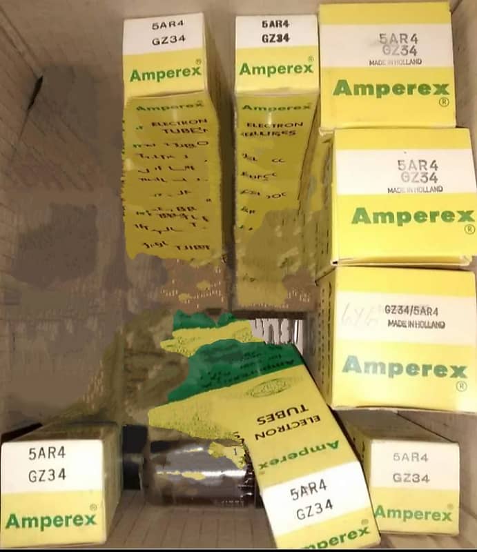 8 pcs. genuine amperex nib nos gz34, 5ar4 rectifier tubes in | Reverb