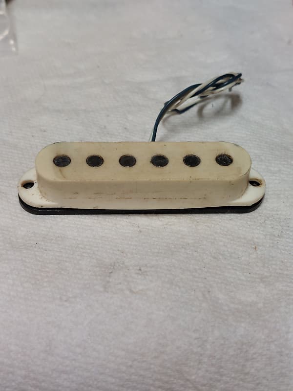 Red Rhodes Stratocaster Pat Pending Pu 4.70 Ohms 1960s White | Reverb