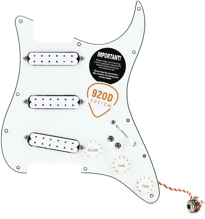 920D Custom Stratocaster Polyphonic Loaded Pickguard - White | Reverb