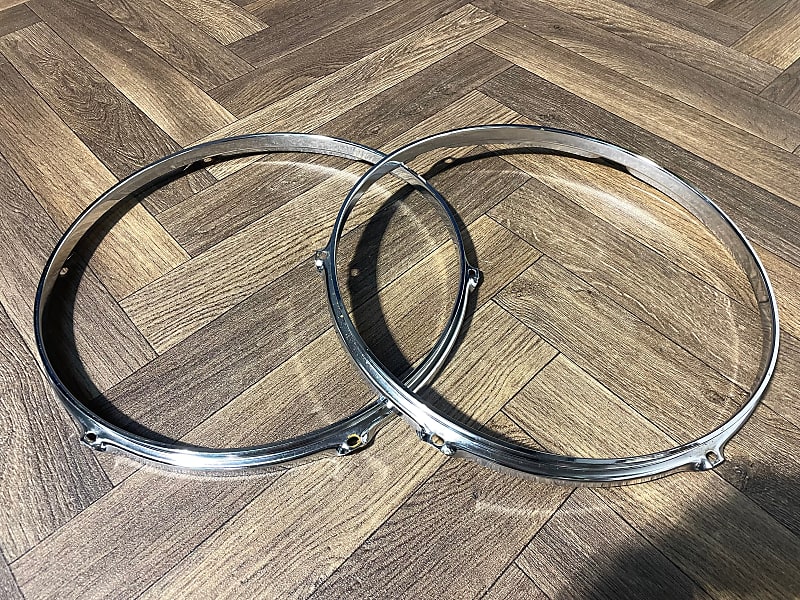 Yamaha Stage Custom 14” Drum Hoops Rims 6 Lug Hardware | Reverb