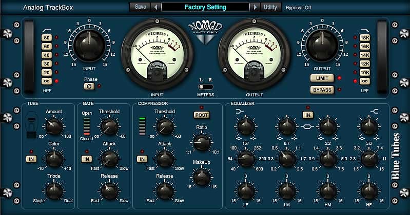 New Nomad Factory Blue Tubes Analog TrackBox Software - | Reverb