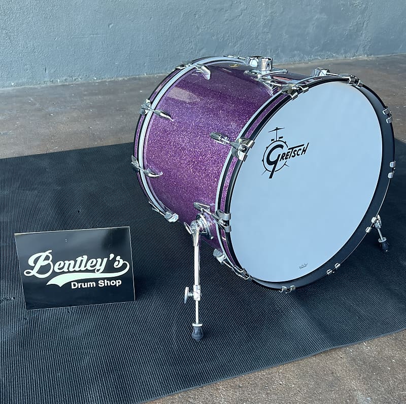Gretsch USA Custom 18x22" Bass Drum in Purple Glass | Reverb