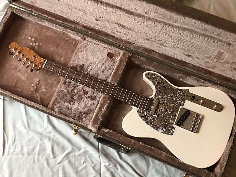 Custom Built Arctic White Telecaster American Roasted Maple | Reverb