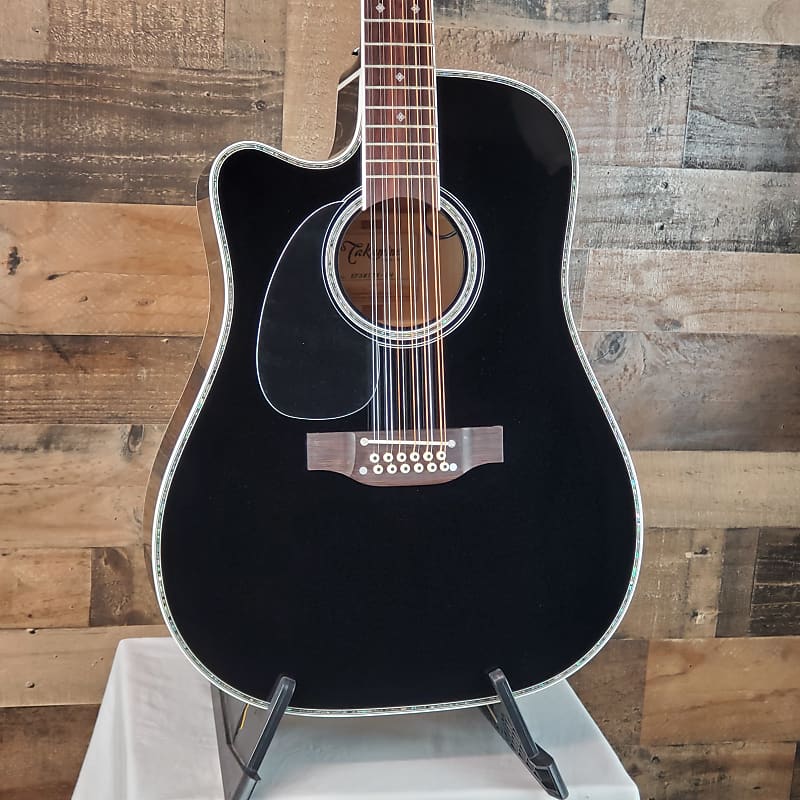 Takamine EF381DX Left-handed, 12-string, Black, Softcase, 909 | Reverb