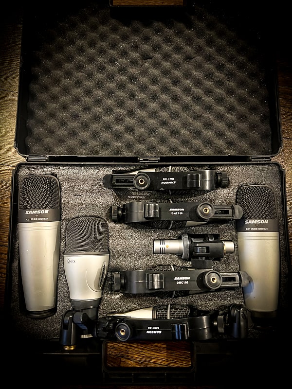 Samson 8Kit 8 Piece Drum Mic Set 2010s - Silver/Black | Reverb