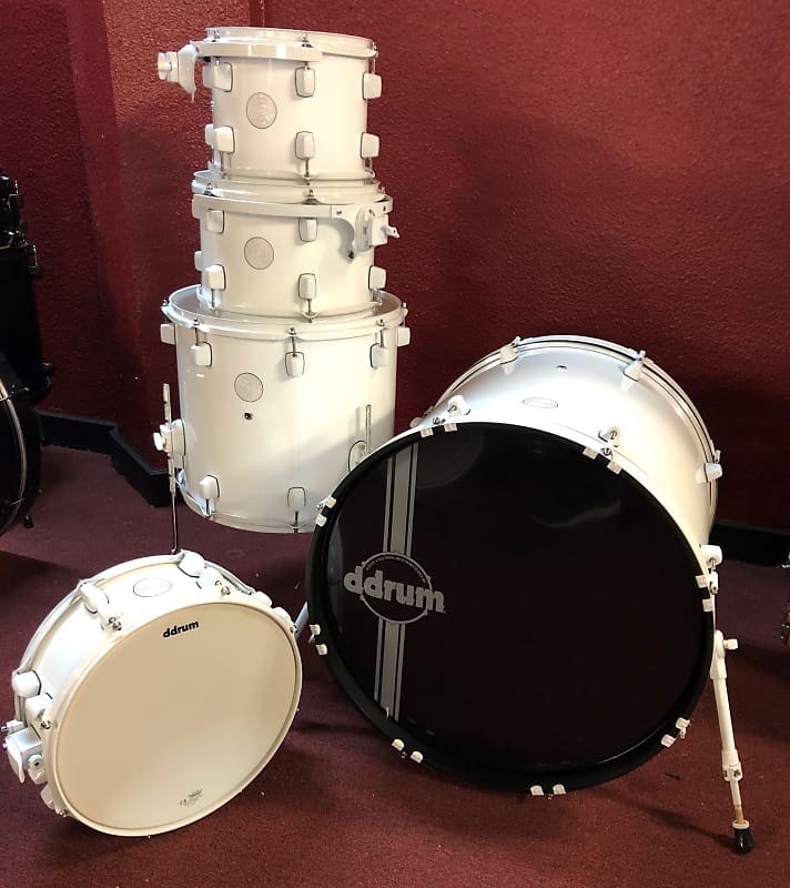 ddrum 5Pc Drum Set Shell Pack Kit Diablo White/White 2015 | Reverb