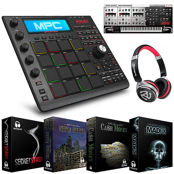 Akai MPC Studio Black Controller with Numark HF150 | Reverb