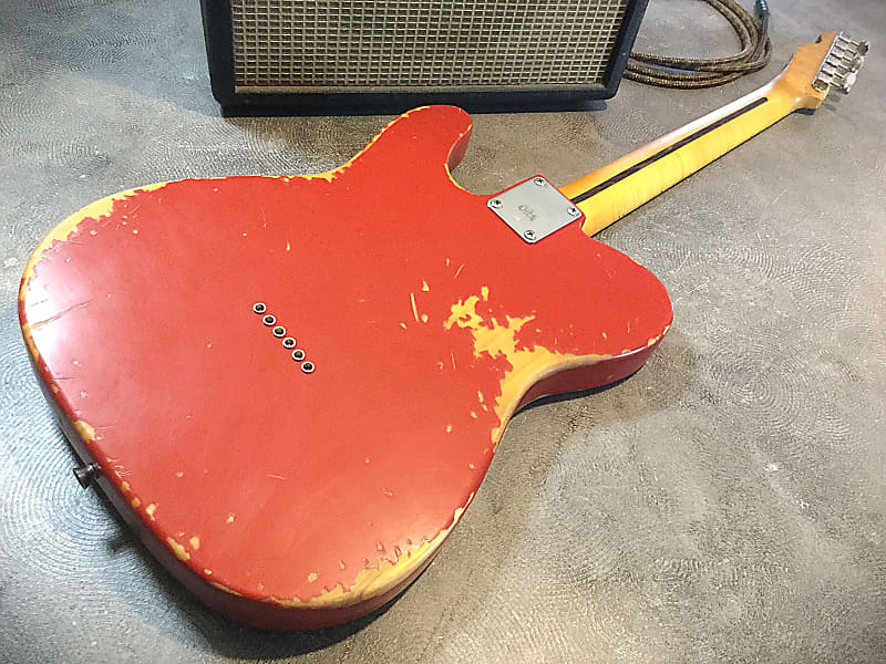 USA Relic Tele Style Electric Guitar Road Worn Red by Nate's | Reverb