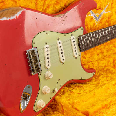 Fender Custom Shop 60s Strat Hardtail Aged - Fiesta Red | Reverb