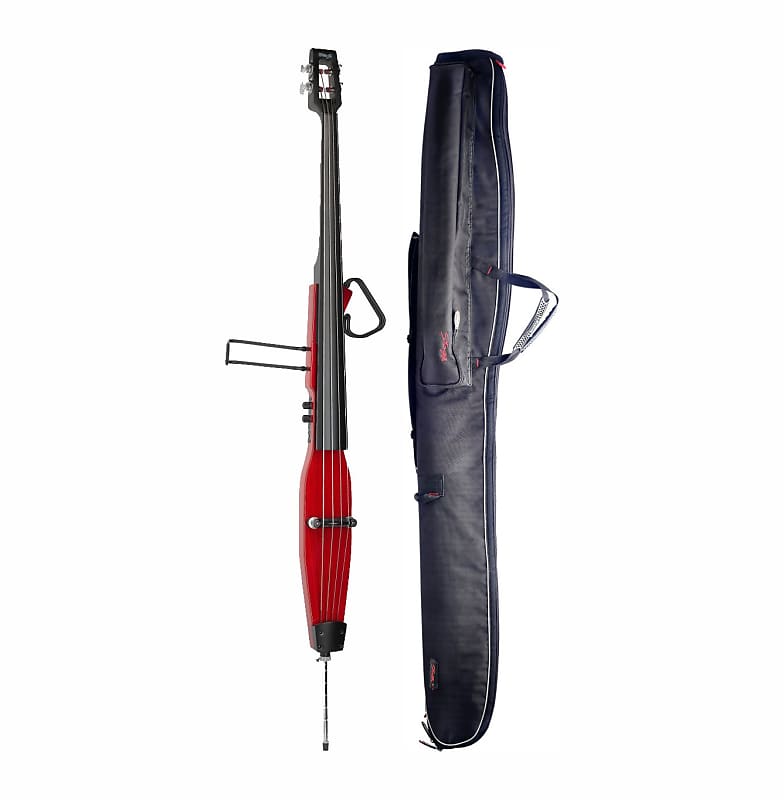 Stagg 3/4 Electric Double Bass with Gigbag - Transparent Red | Reverb