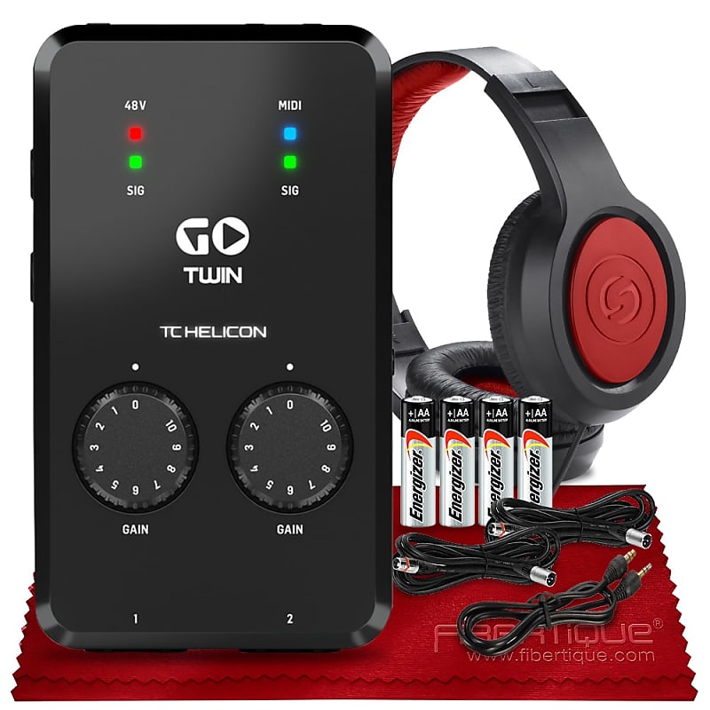 TC Helicon GO TWIN 2 Channel Midi Audio Interface for Mobile | Reverb