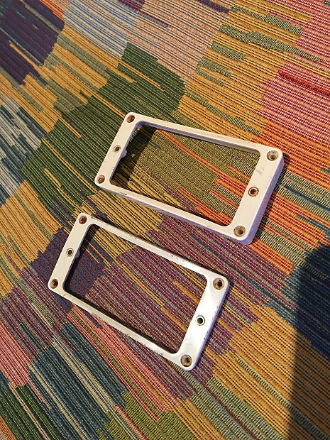 Throbak M69 PAF Les Paul pickup rings, Bone, Aged, Mint | Reverb