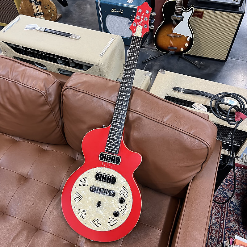 Chandler Lectraslide - Red Electric Resonator | Reverb