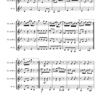 Clarinet Quartet Sheet Music: Score and Parts - Maple Leaf | Reverb