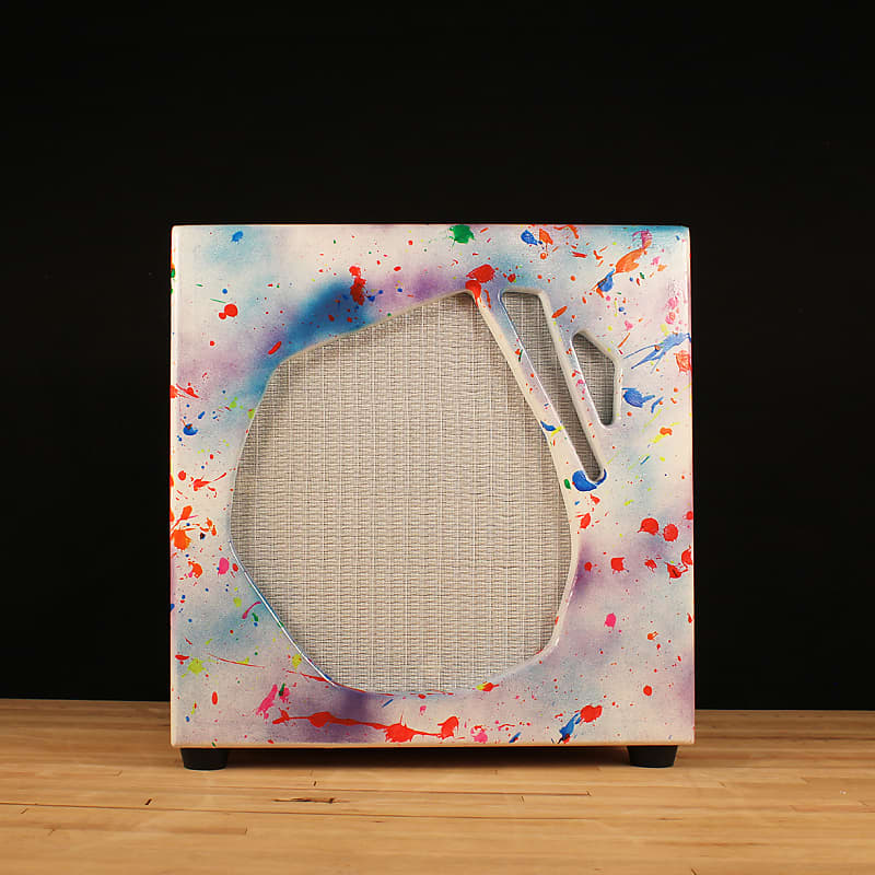 1x12 Speaker Cab, Unloaded, Solid Pine, Splatter Paint Style | Reverb