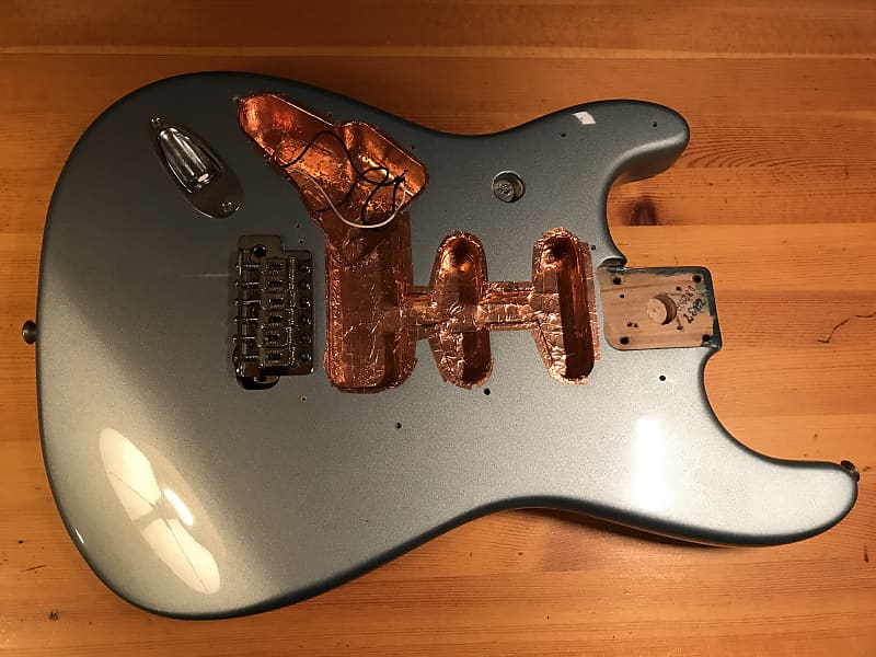 Fender MiM Left Handed Stratocaster body - bridge routed for | Reverb