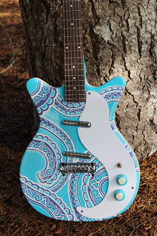 Danelectro D50M 2014 - Custom hand painted by Marisa Leilani | Reverb