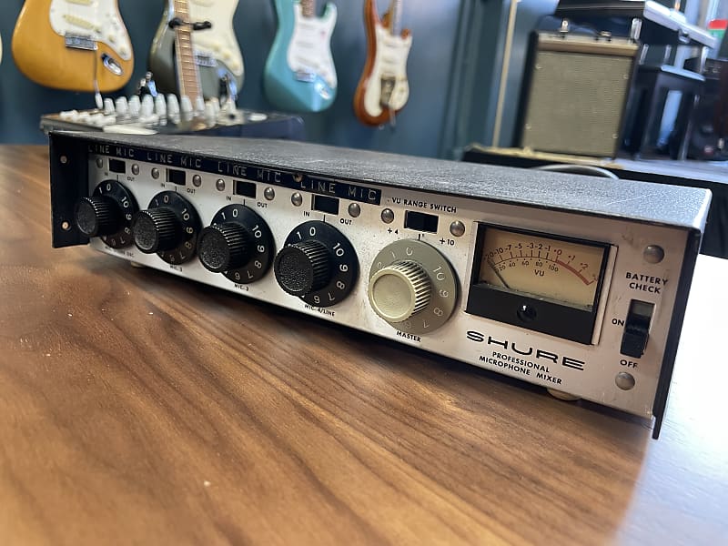 Vintage 1970s Shure M67 Microphone Mixer 4 Channel Preamp | Reverb