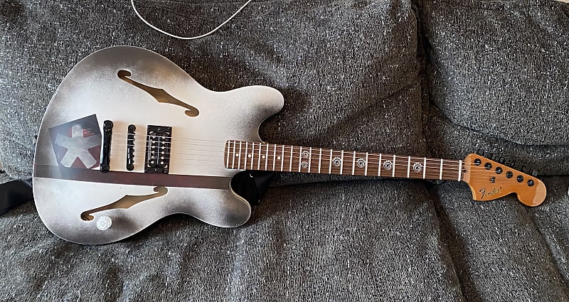 Fender tom delonge Starcaster moon dust | Reverb