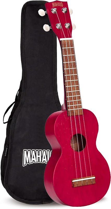 Mahalo MK1 Kahiko Soprano Ukulele - Transparent Red W/ | Reverb Canada