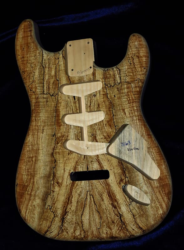 Spalted Maple Top / Aged Pine Strat body - Standard - 3lbs | Reverb