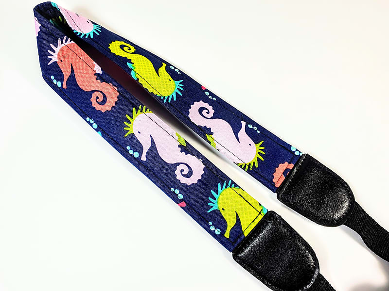 Seahorse Ukulele Strap - Ocean Ukulele Strap -Handmade - | Reverb