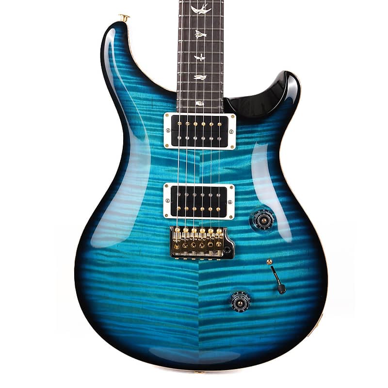 PRS Custom 24 Ten-Top Carroll Blue with Black Burst | Reverb