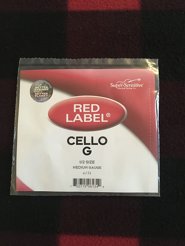 Super-Sensitive Red Label 1/2-Size Cello String (G-String) | Reverb