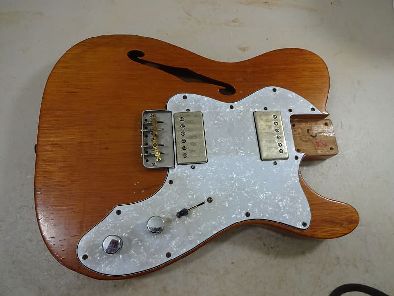 Fender telecaster Thinline 1968 - Mahogany body loaded | Reverb