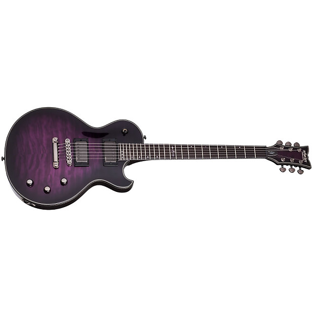Schecter Hellraiser Hybrid Solo-II Trans Purple Burst TPB Schecter Hellraiser Hybrid Solo-II Trans Purple Burst TPB