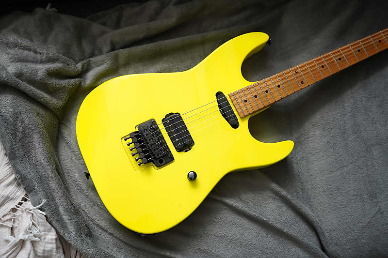 ESP Custom Order Lynch - Bright Yellow Strathead | Reverb