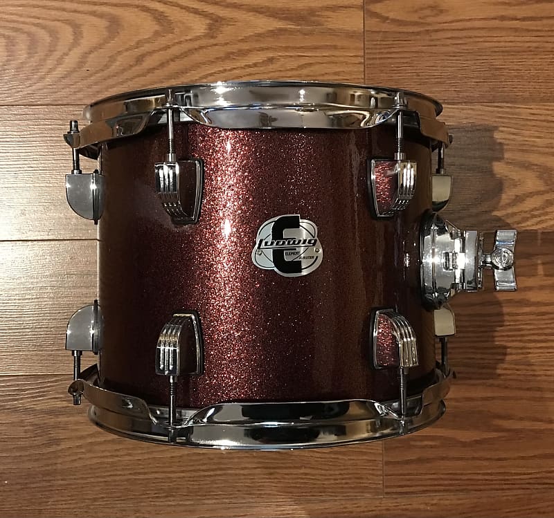 Ludwig Element Evolution 8x10” Rack Tom Red Sparkle Wine Red | Reverb