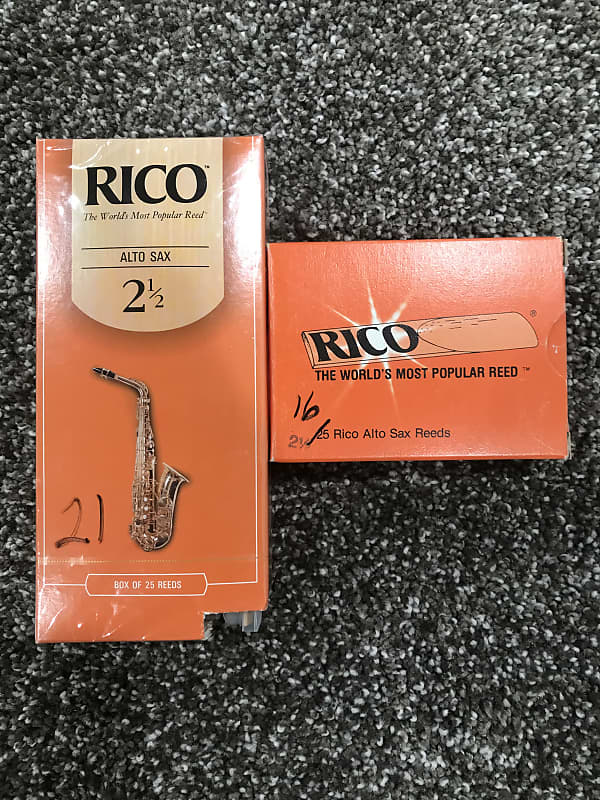 Lot of 37 Rico 2.5 Alto Sax Reeds | Reverb