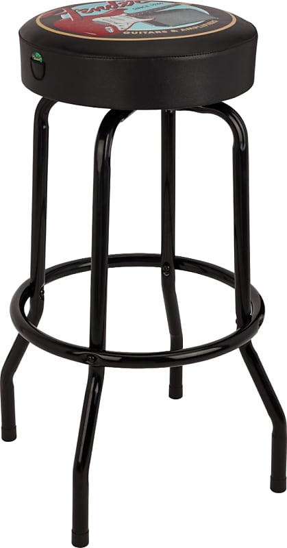 Fender Guitars Guitars & Amps 30" Playing Bar Stool with Pick | Reverb