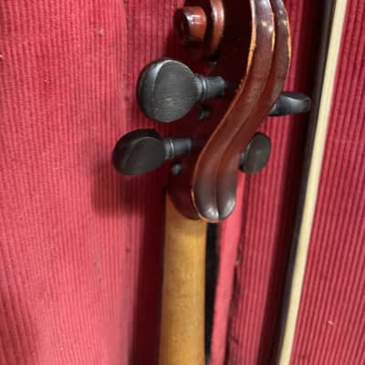 antique 4/4 full size violin 1920s with wood coffin case | Reverb
