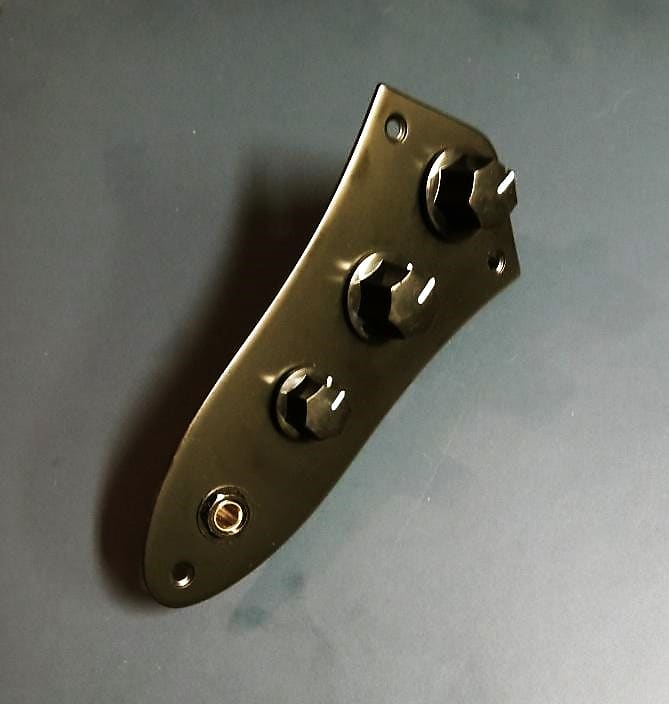 NEW Loaded Black Control Plate for Fender Jazz Bass Pots, | Reverb