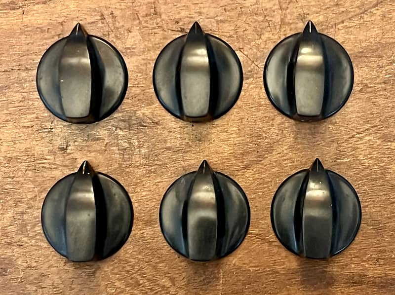 Set of six vintage genuine Bulgin 1960s Bakelite knobs, | Reverb UK