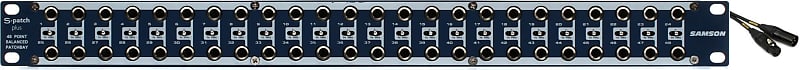 Samson S-Patch Plus 48-point Balanced Patchbay Bundle with | Reverb